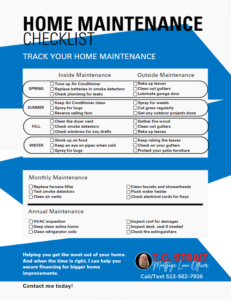 Your Comprehensive Home Maintenance Checklist - T.C. Strait / Mortgage ...